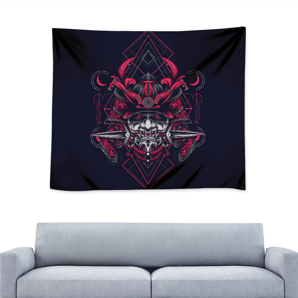 Geometric Samurai Mask Print Tapestry – GearFrost