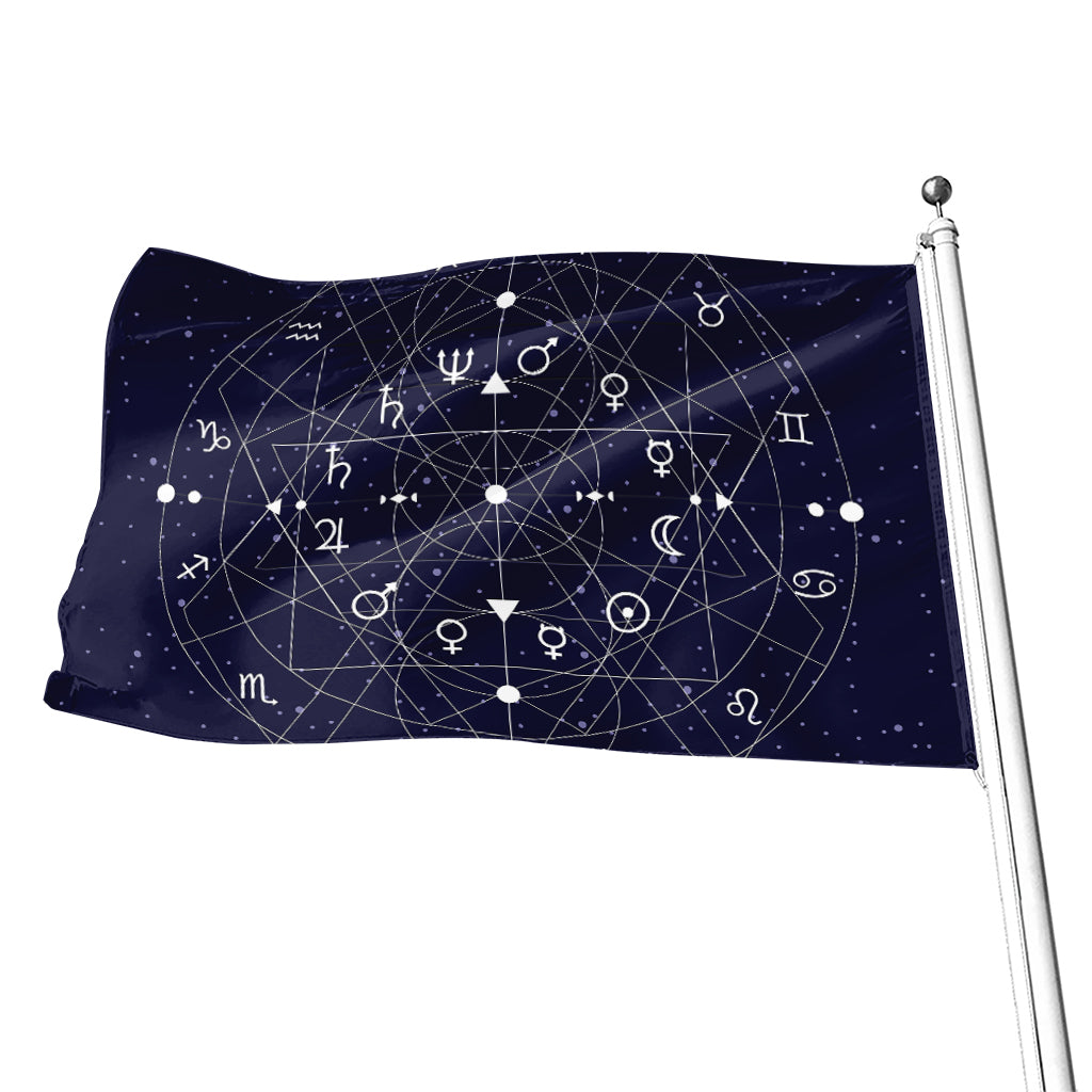 Geometric Zodiac Signs Print Flag – GearFrost