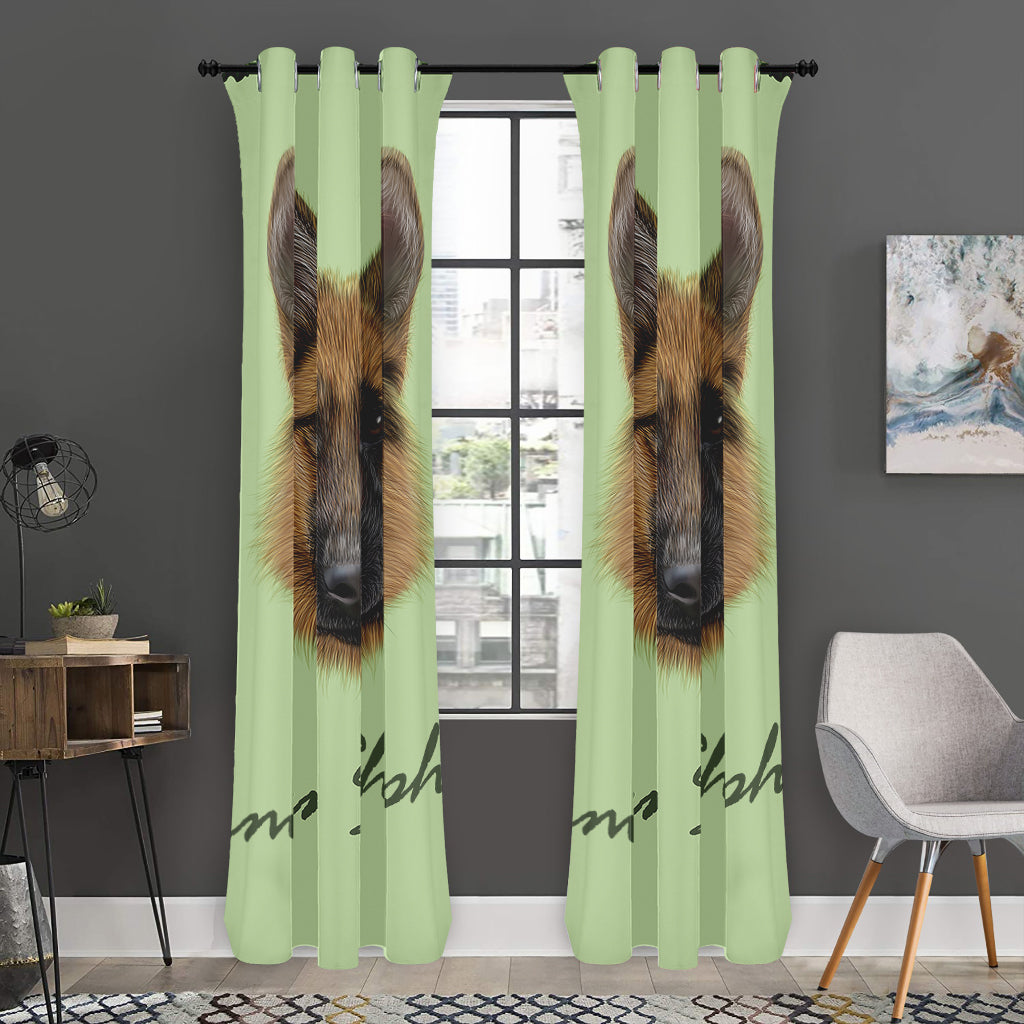 German Shepherd Dog Portrait Print Grommet Curtain Panels – GearFrost