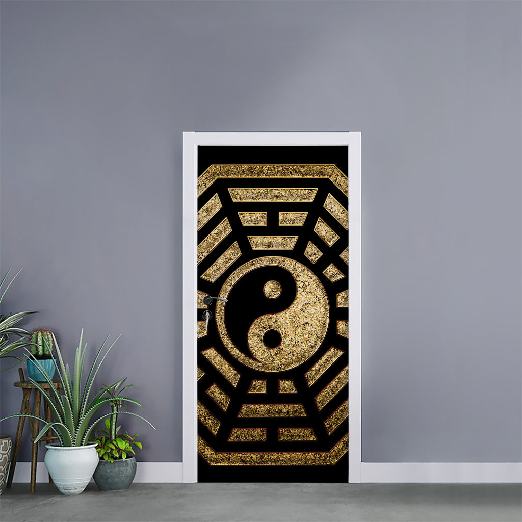 Gold Bagua Yin Yang Print Door Sticker – GearFrost
