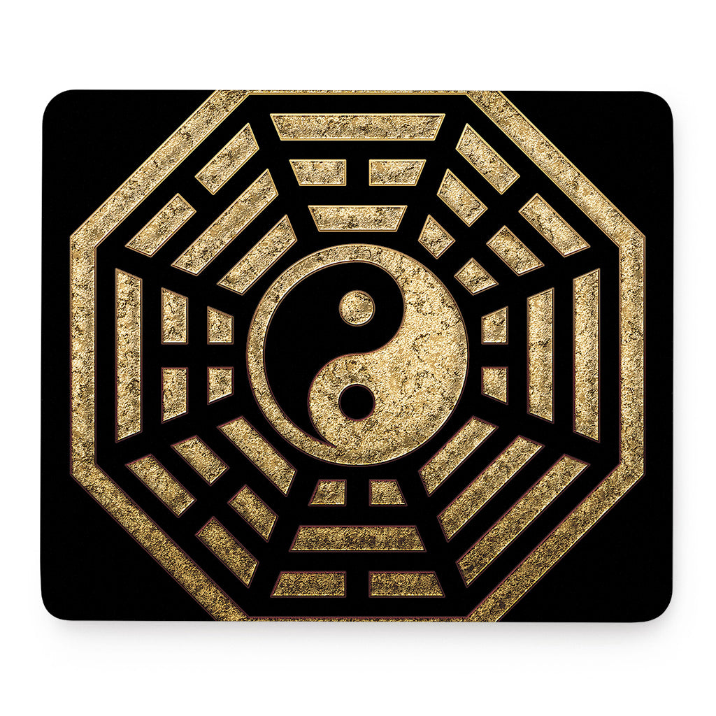 Gold Bagua Yin Yang Print Mouse Pad – GearFrost