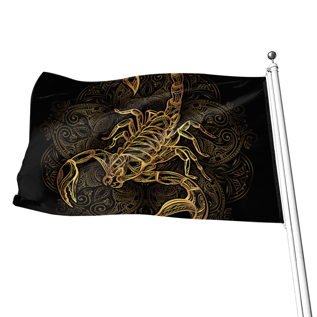 Gold Scorpio Print Flag – GearFrost