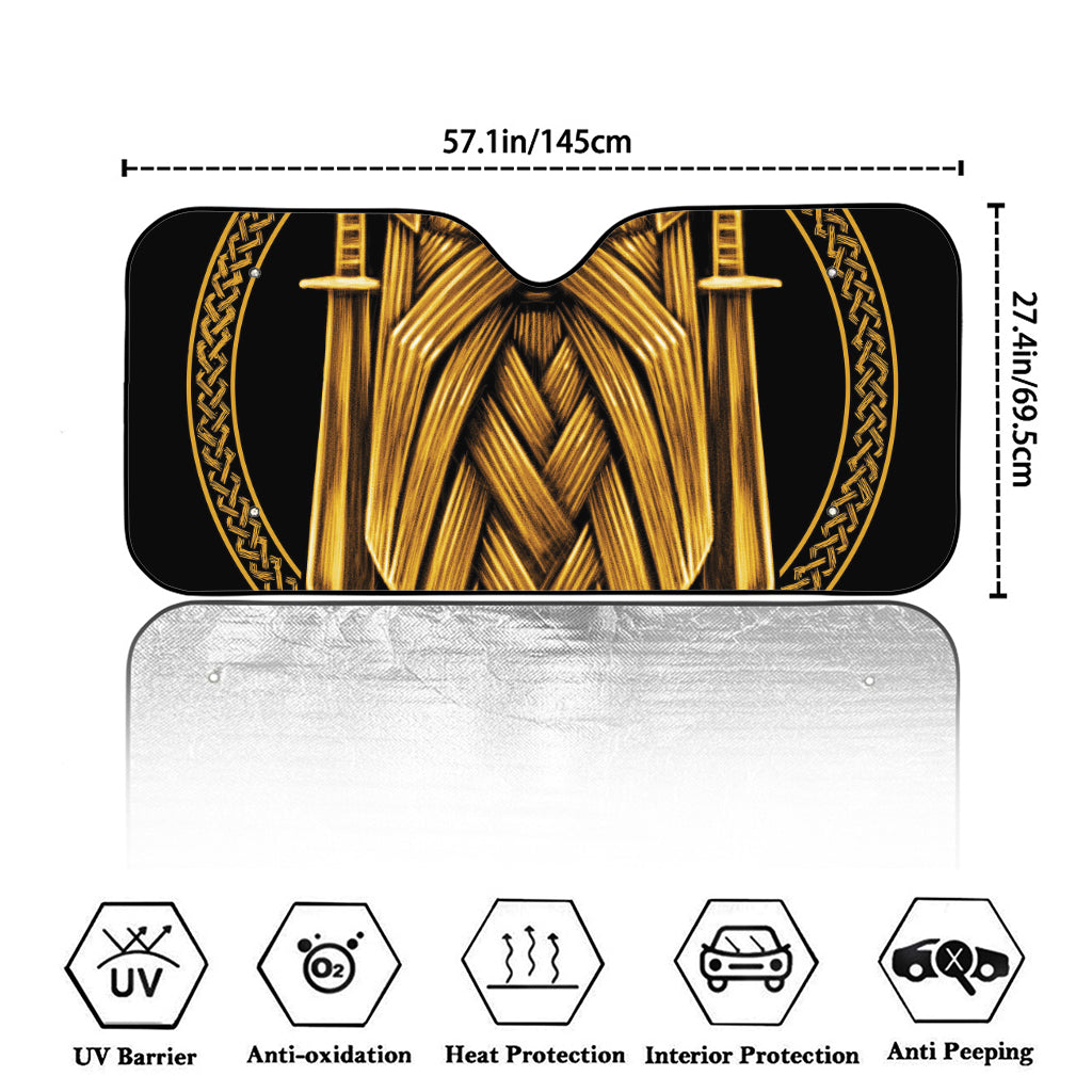 Gold Viking Norse God Odin Print Car Windshield Sun Shade – GearFrost