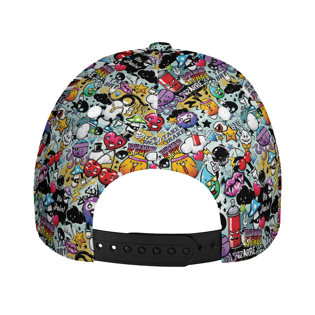 Graffiti Cartoon Characters Print Baseball Cap – GearFrost