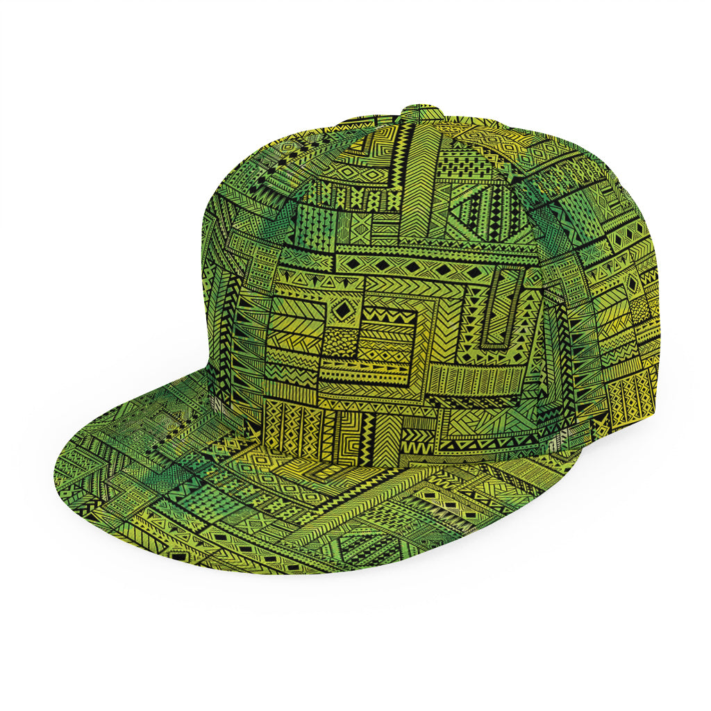 Green And Black African Ethnic Print Snapback Cap – GearFrost