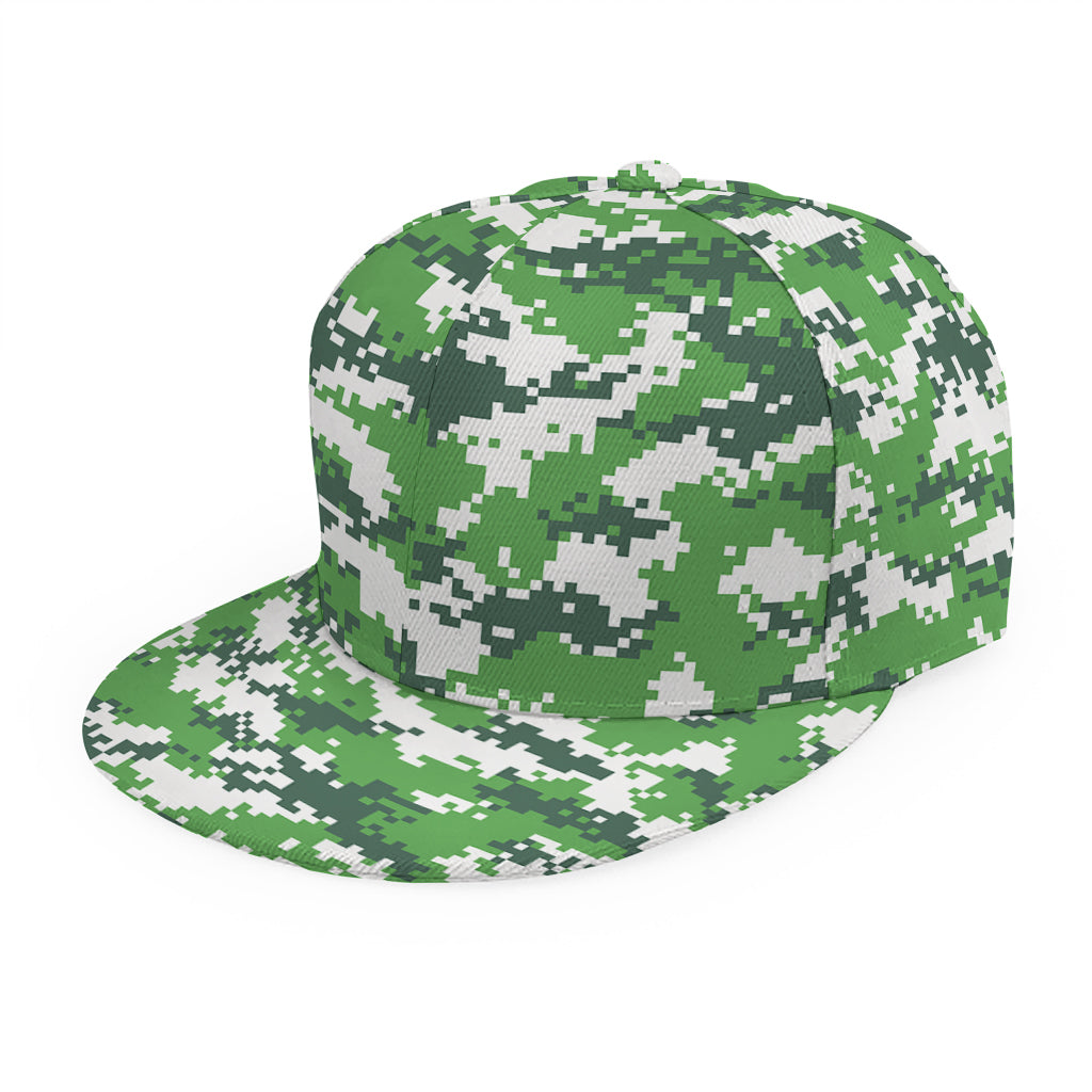 Green And White Digital Camo Print Snapback Cap – GearFrost