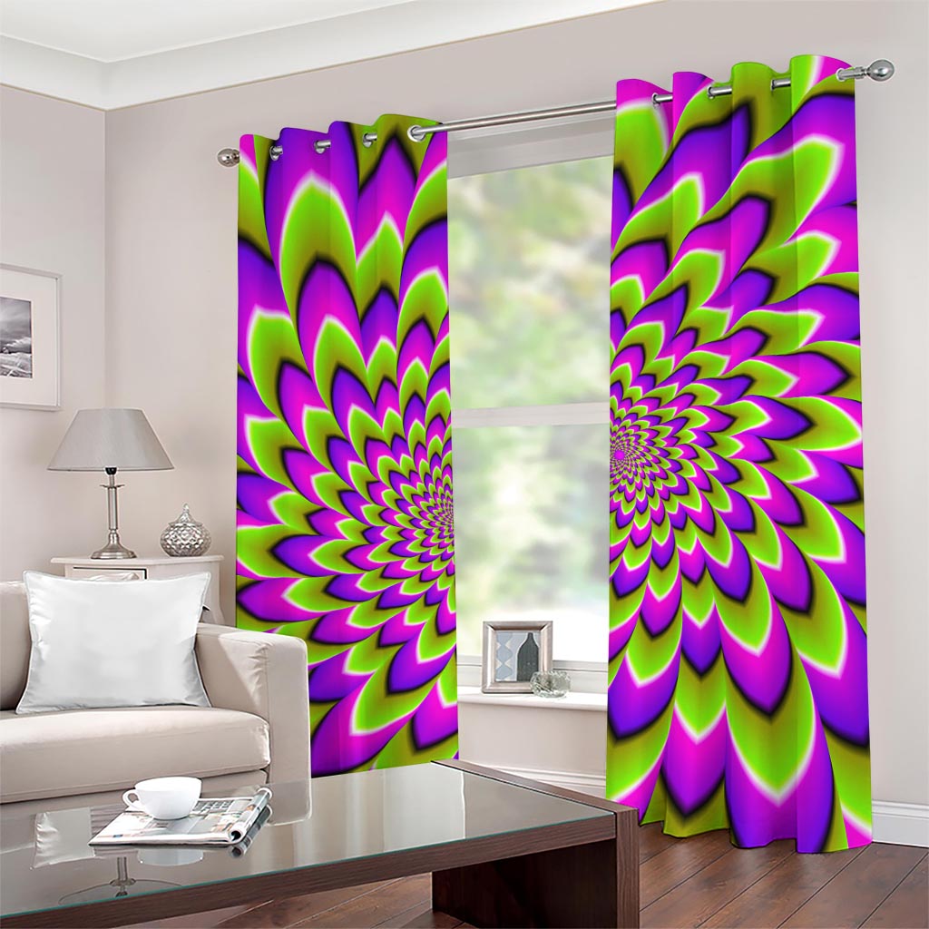 Green Expansion Moving Optical Illusion Grommet Curtains – GearFrost