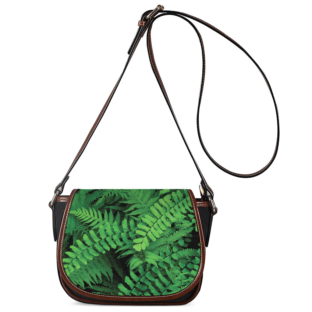 Green Fern Leaf Print Saddle Bag – GearFrost