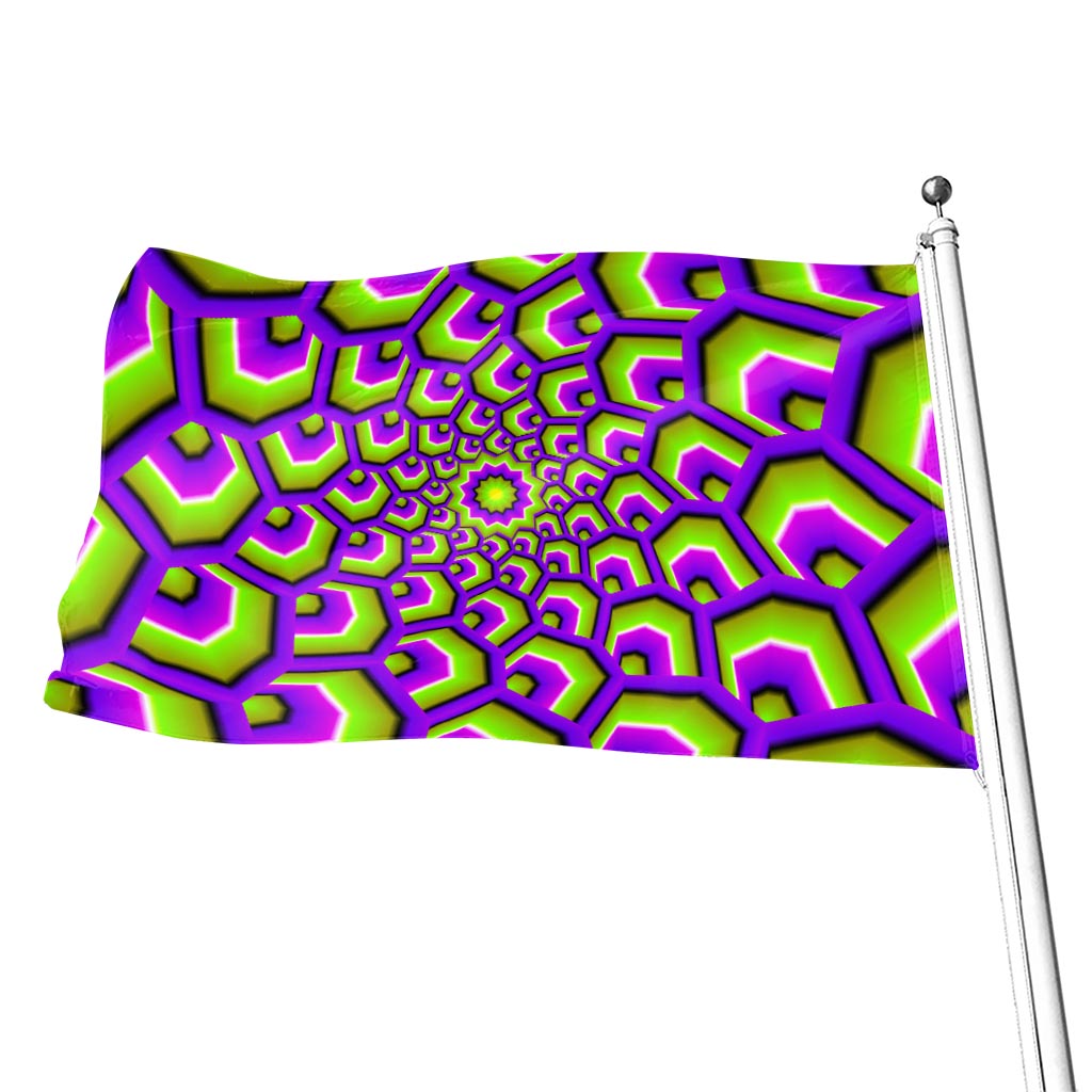 Green Hive Moving Optical Illusion Flag – GearFrost