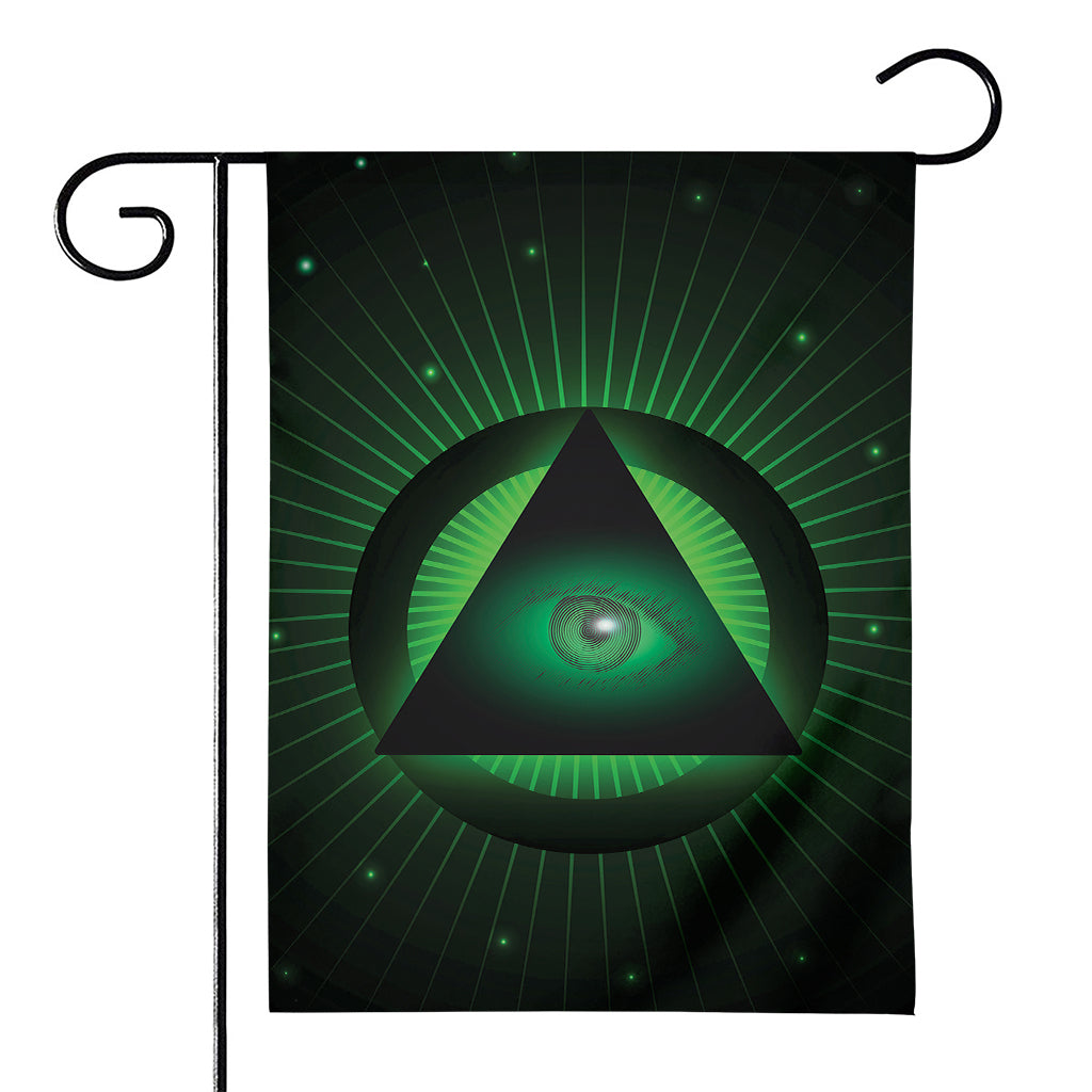 Green Masonic Eye Print House Flag – GearFrost