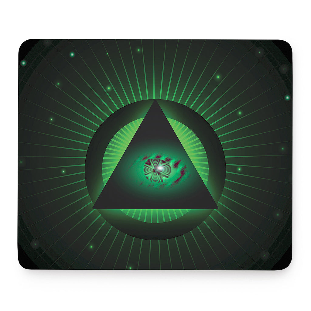 Green Masonic Eye Print Mouse Pad – GearFrost