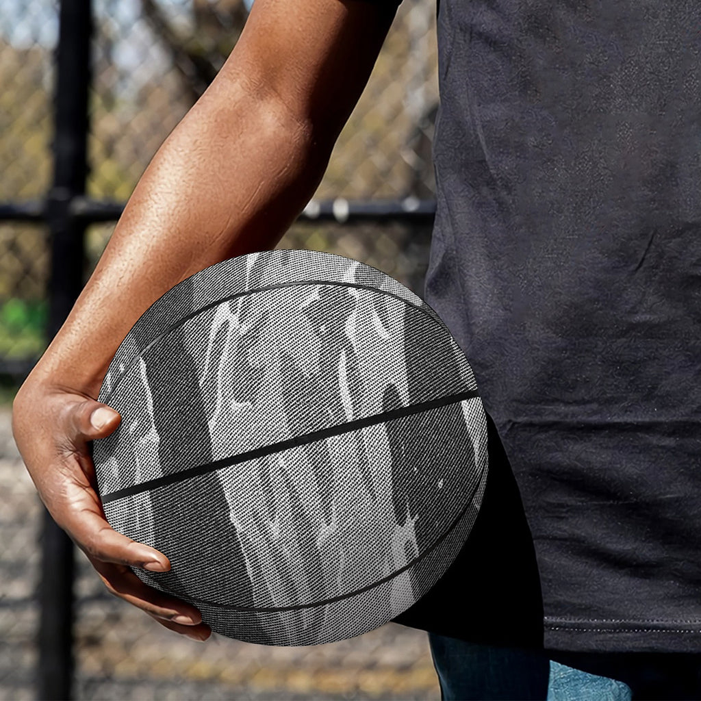 Grey Tiger Stripe Camouflage Print Basketball – GearFrost