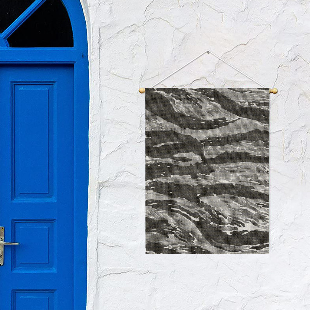 Grey Tiger Stripe Camouflage Print Garden Flag – GearFrost