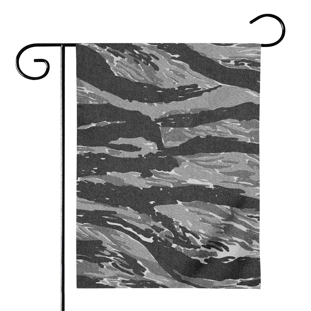 Grey Tiger Stripe Camouflage Print House Flag – GearFrost