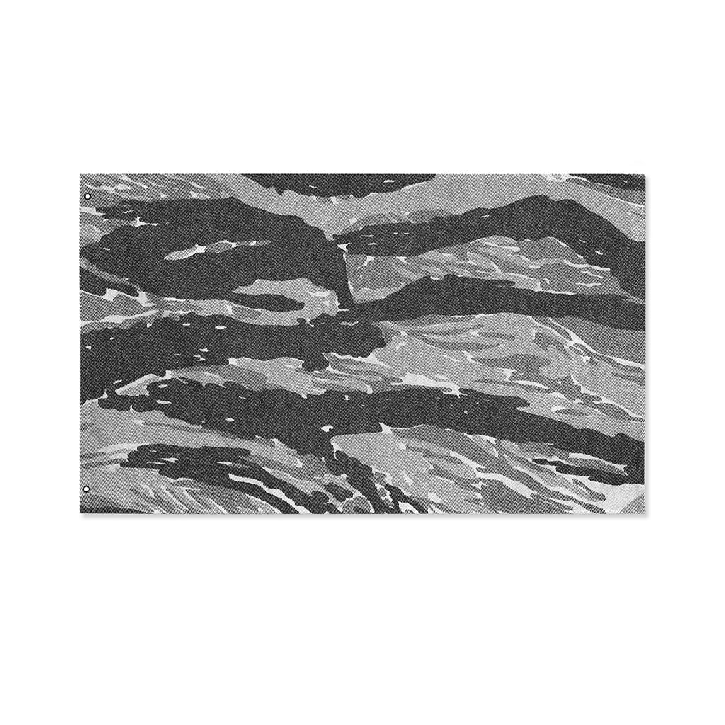 Grey Tiger Stripe Camouflage Print Polyester Flag – GearFrost