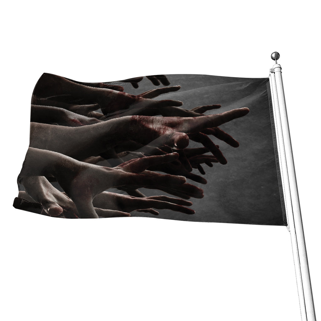Halloween Zombie Hands Print Flag – GearFrost