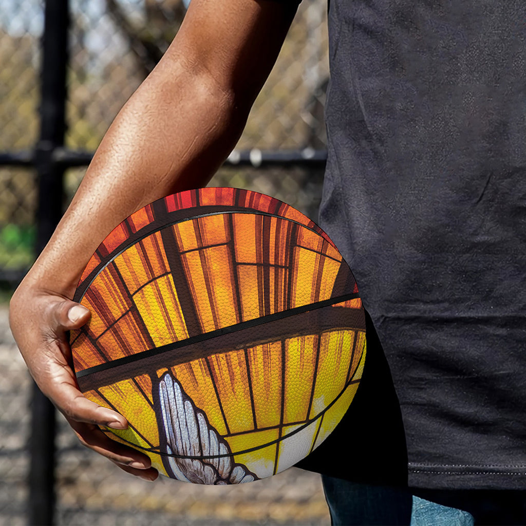 Holy Spirit Dove Stained Glass Print Basketball – GearFrost