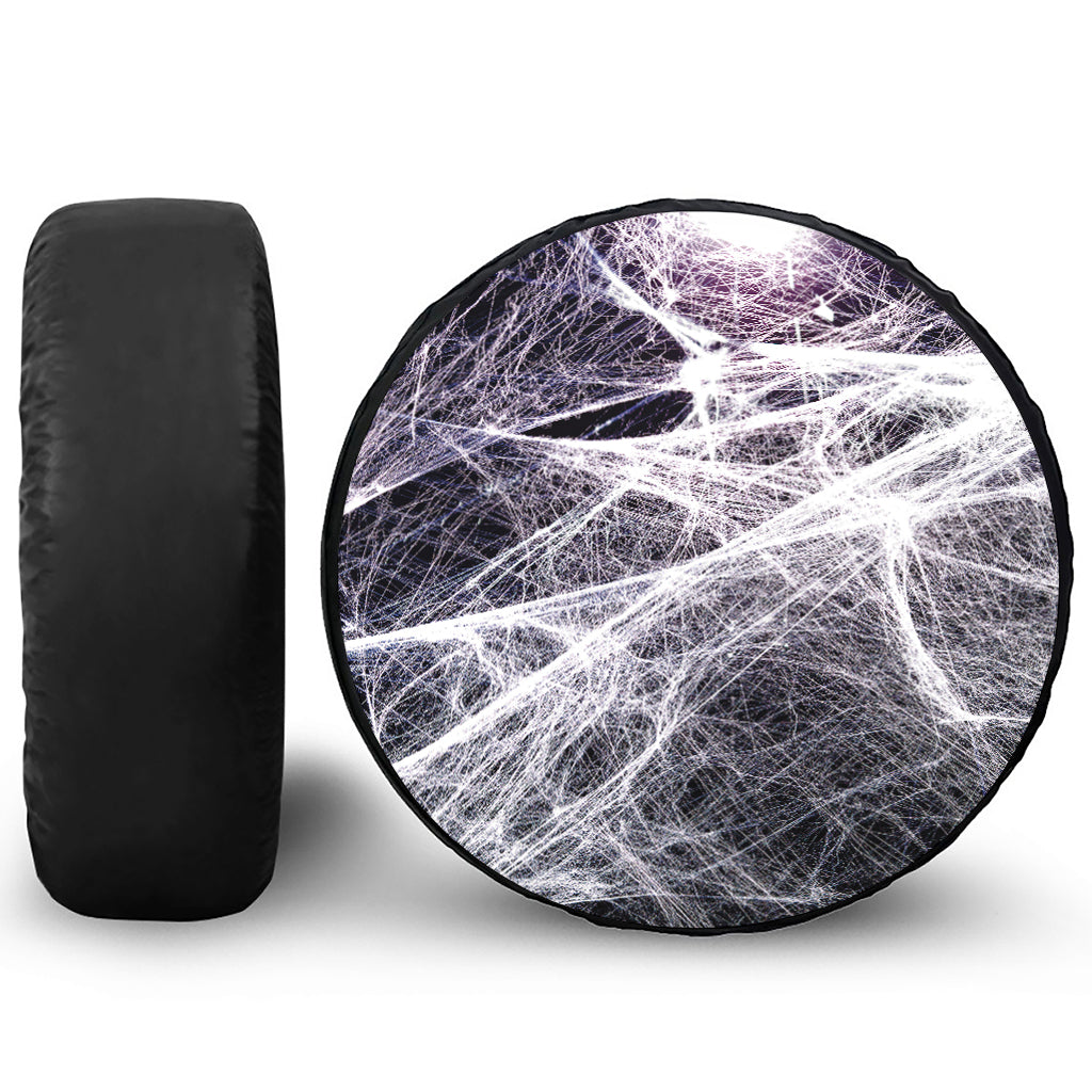 Horror Cobweb Print Leather Spare Tire Cover – GearFrost