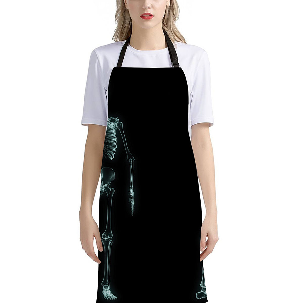 Human Skeleton X-Ray Print Bib Apron With Pocket – GearFrost