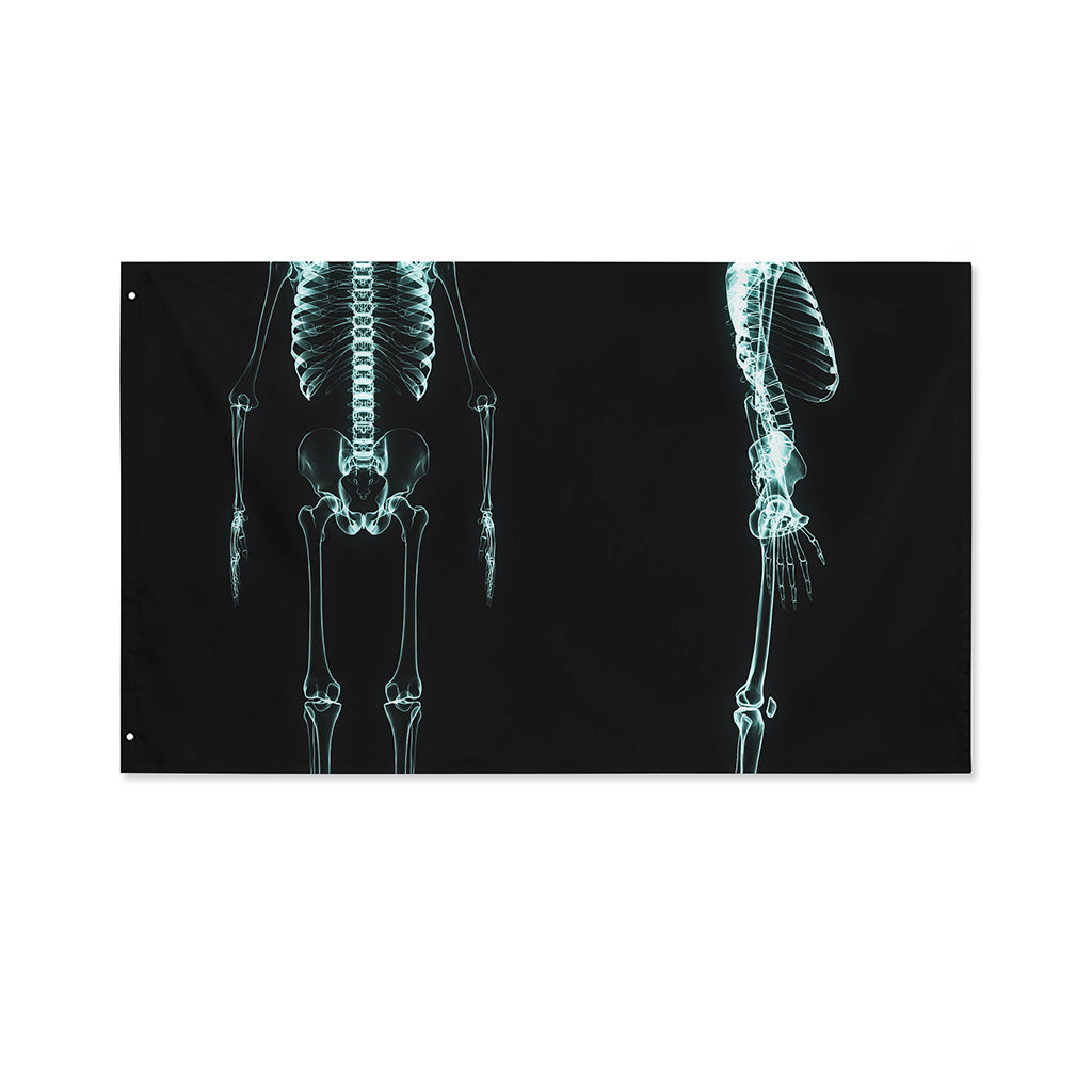Human Skeleton X-Ray Print Polyester Flag – GearFrost