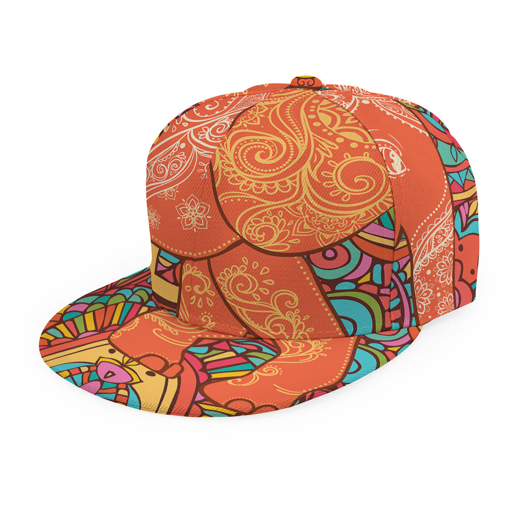 Indian Boho Hippie Elephant Print Snapback Cap – GearFrost
