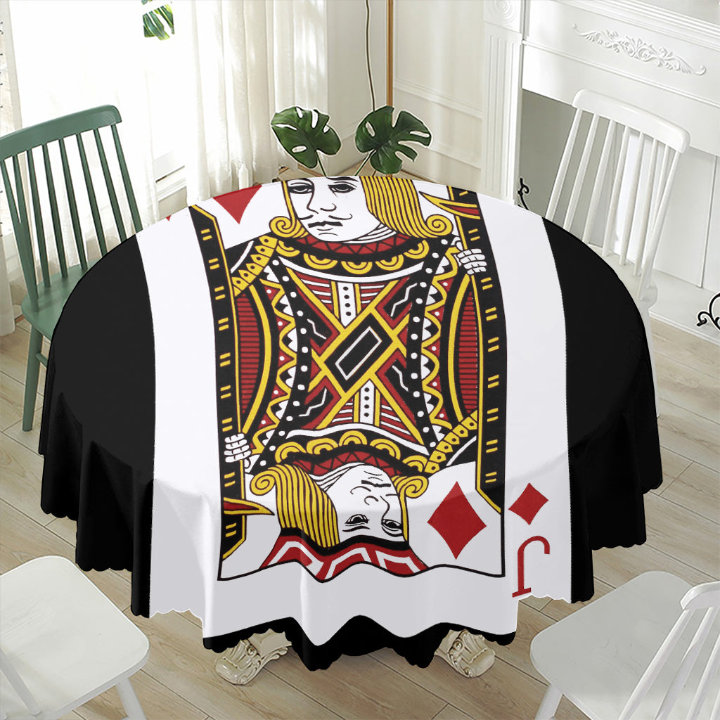 Jack Of Diamonds Playing Card Print Waterproof Round Tablecloth – GearFrost