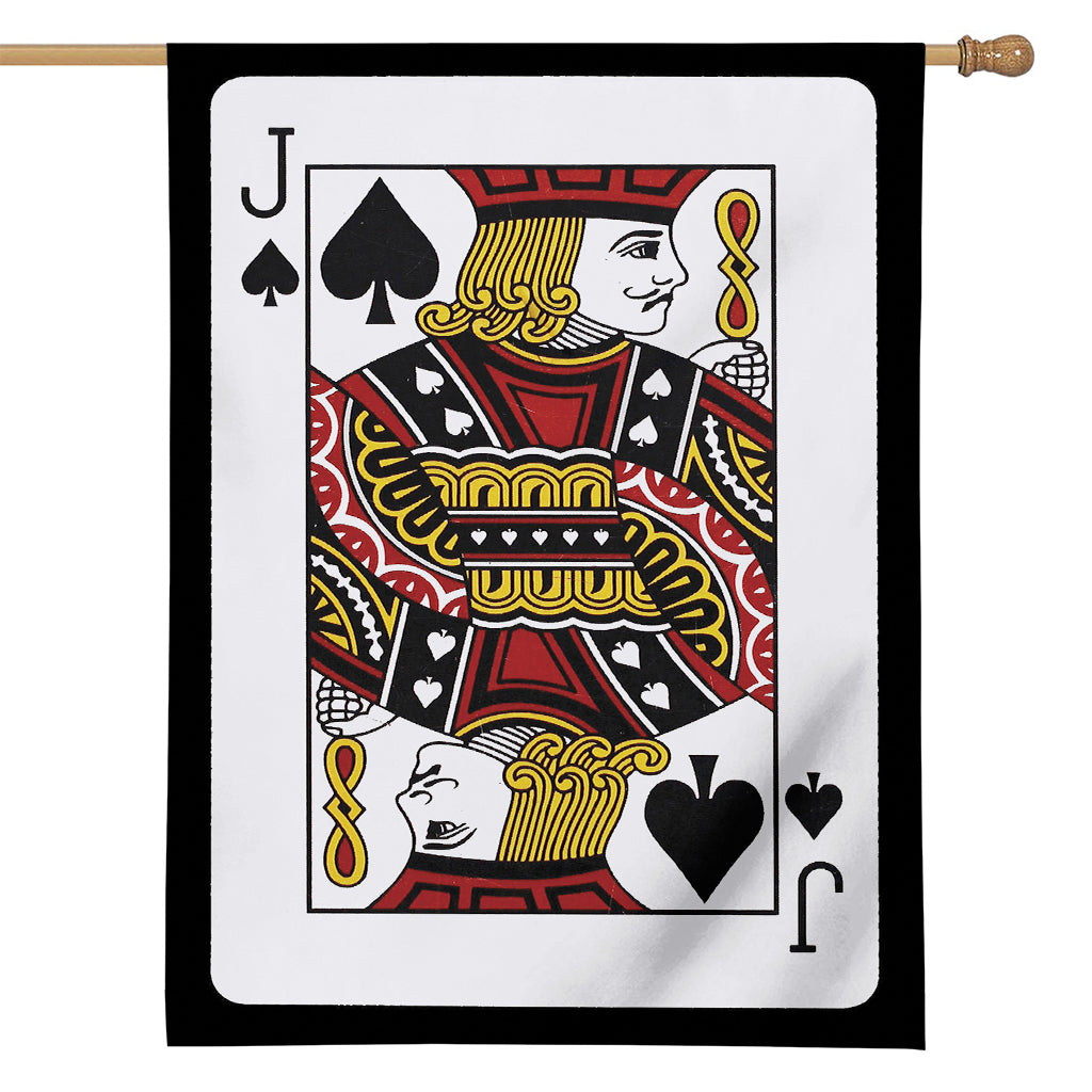 Jack Of Spades Playing Card Print House Flag – GearFrost