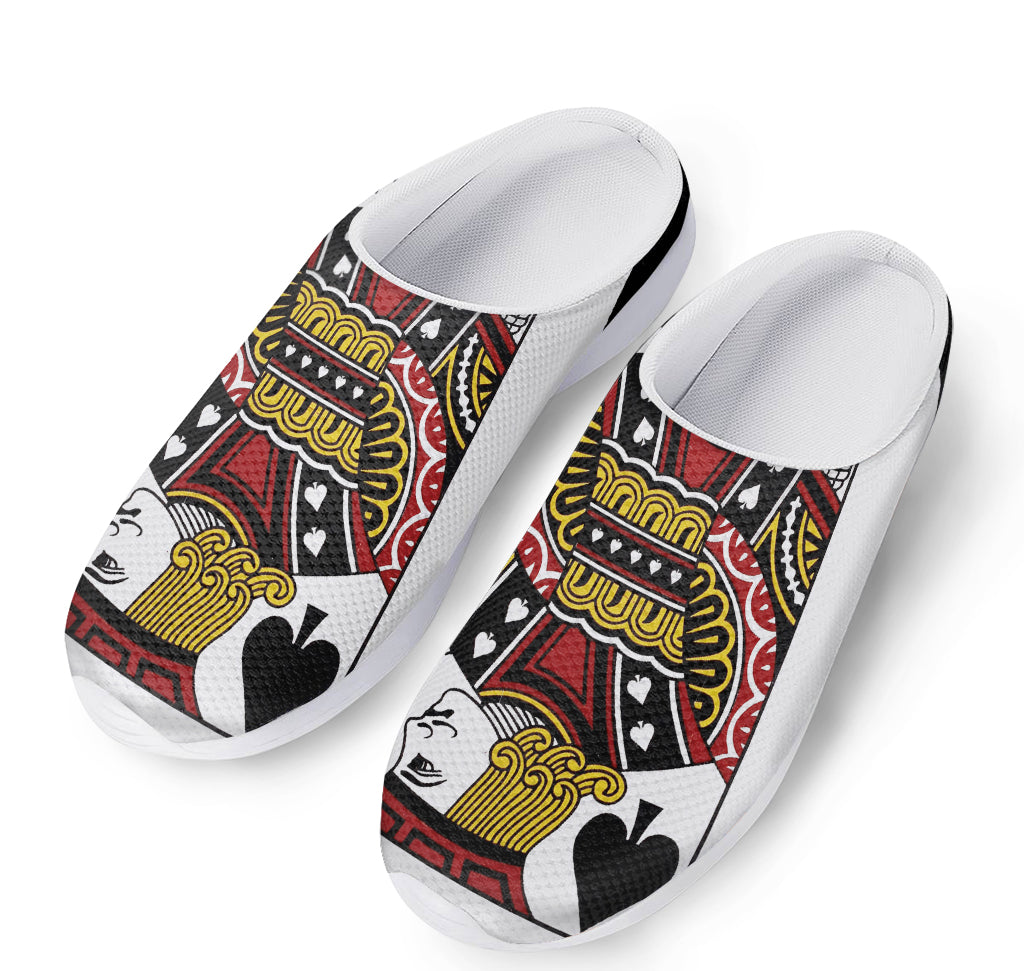 Jack Of Spades Playing Card Print Mesh Casual Shoes – GearFrost