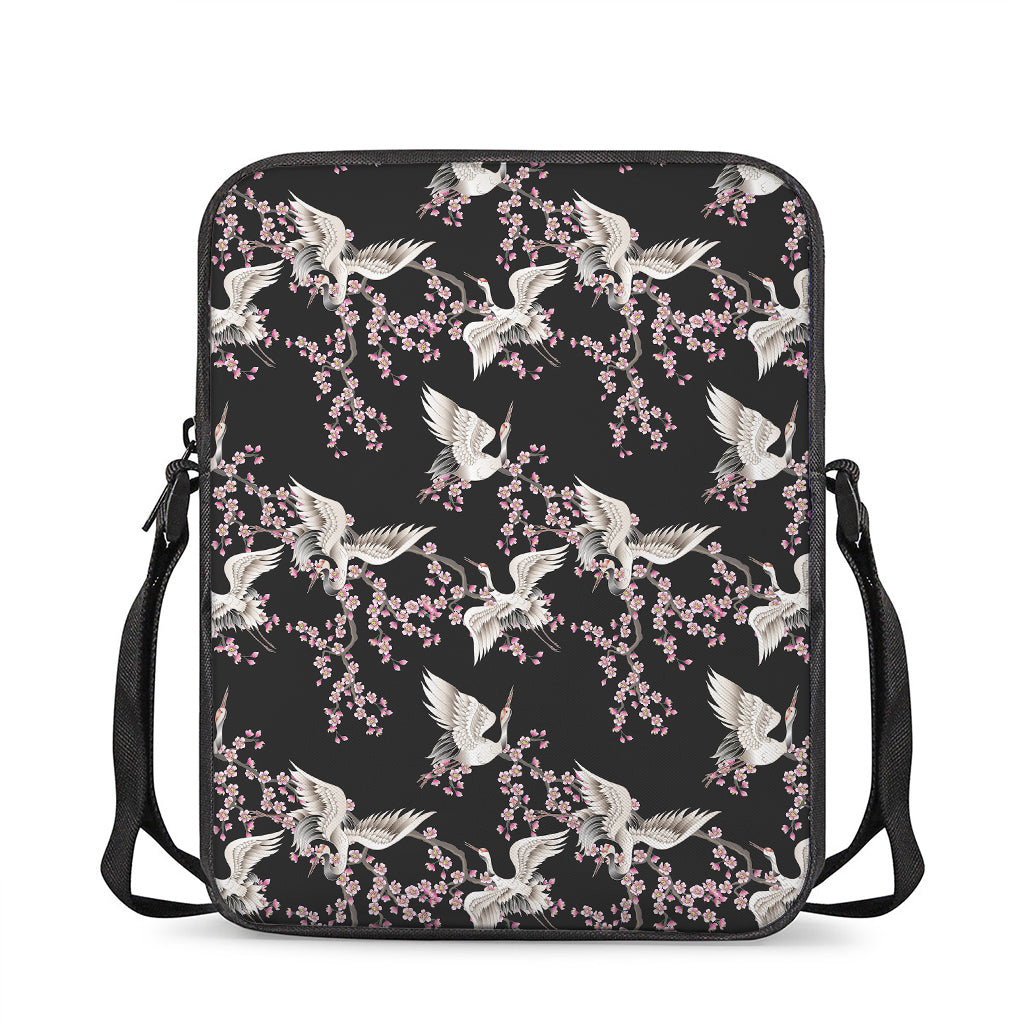 Japanese Crane Bird Pattern Print Rectangular Crossbody Bag – GearFrost