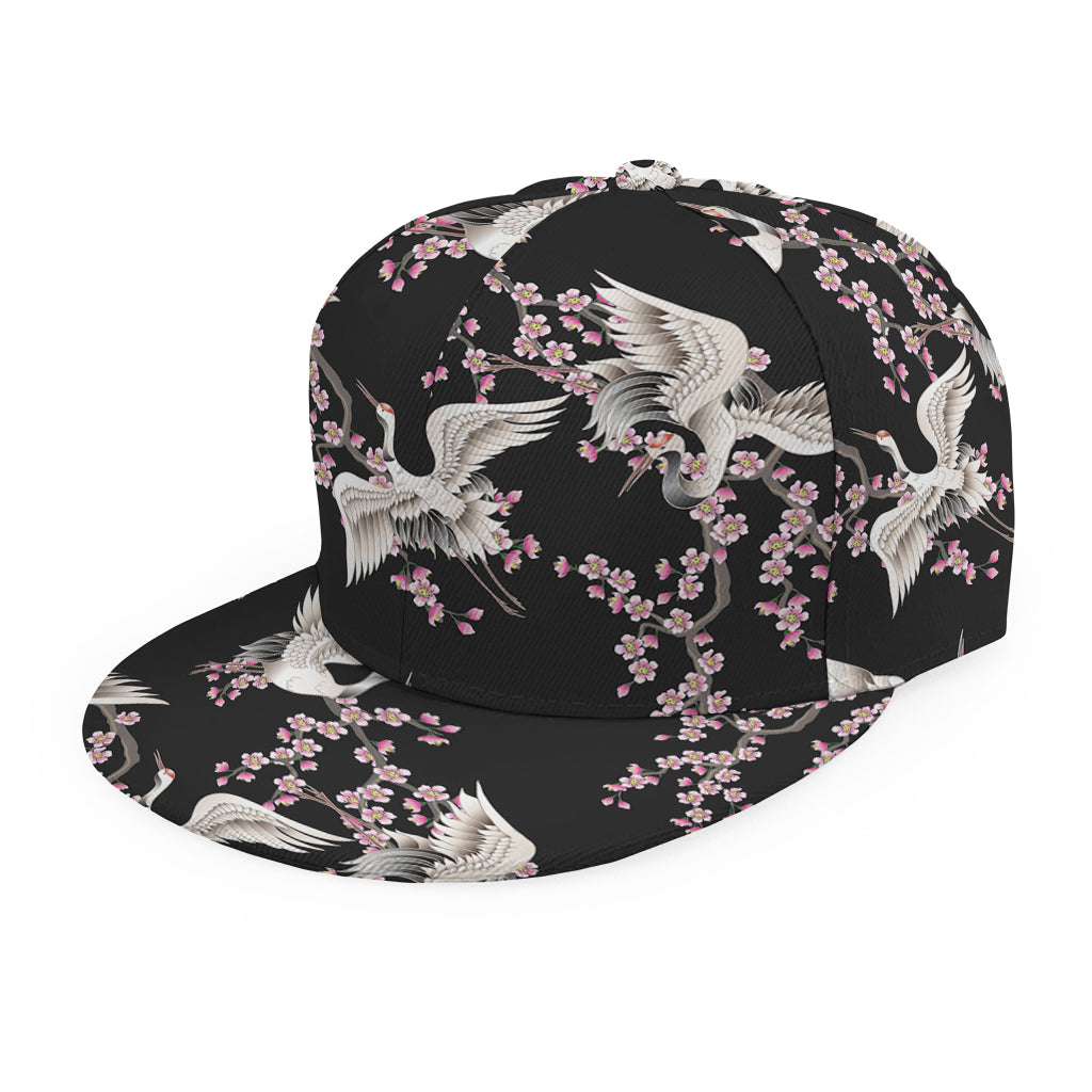 Japanese Crane Bird Pattern Print Snapback Cap – GearFrost