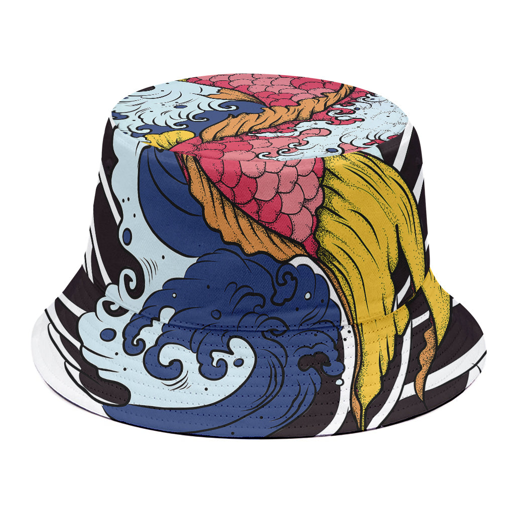 Japanese Koi Carp Tattoo Print Bucket Hat – GearFrost