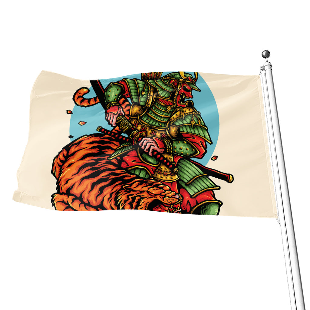 Japanese Samurai And Tiger Print Flag – GearFrost