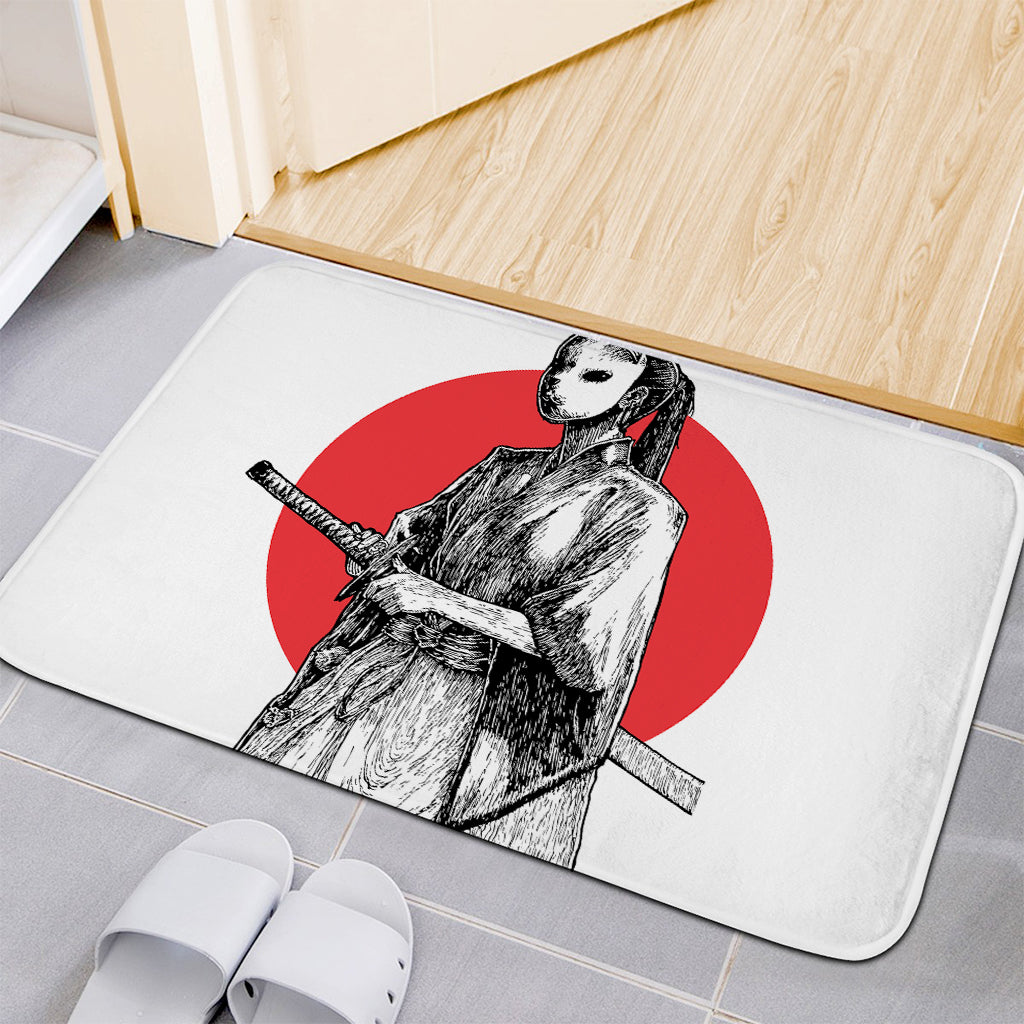 Japanese Samurai Girl Print Indoor Door Mat – GearFrost