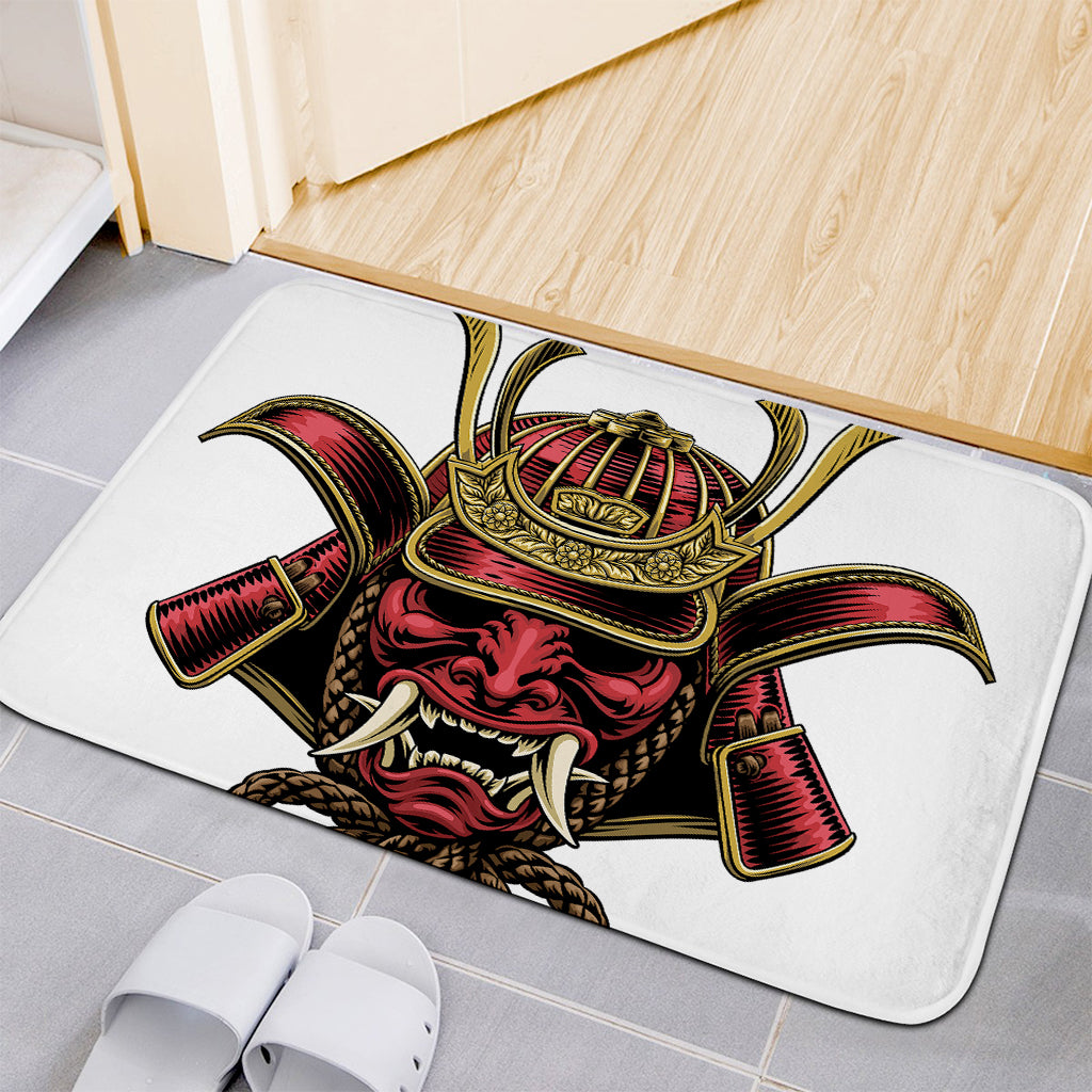 Japanese Samurai Helmet Print Indoor Door Mat – GearFrost
