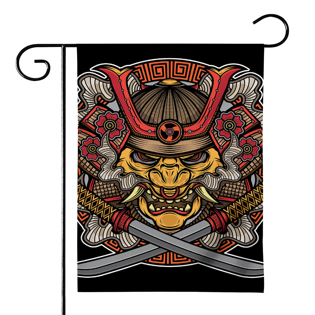 Japanese Samurai Mask Print House Flag – GearFrost