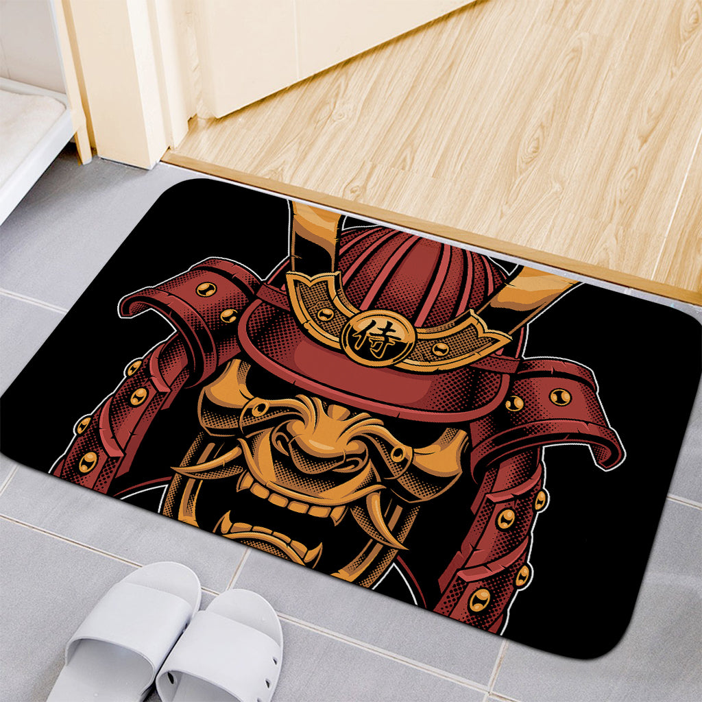 Japanese Samurai Warrior Mask Print Indoor Door Mat – GearFrost