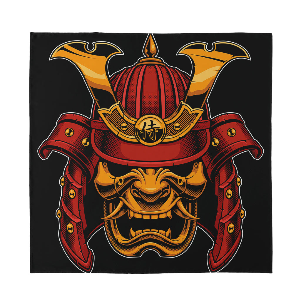 Japanese Samurai Warrior Mask Print Silk Bandana – GearFrost