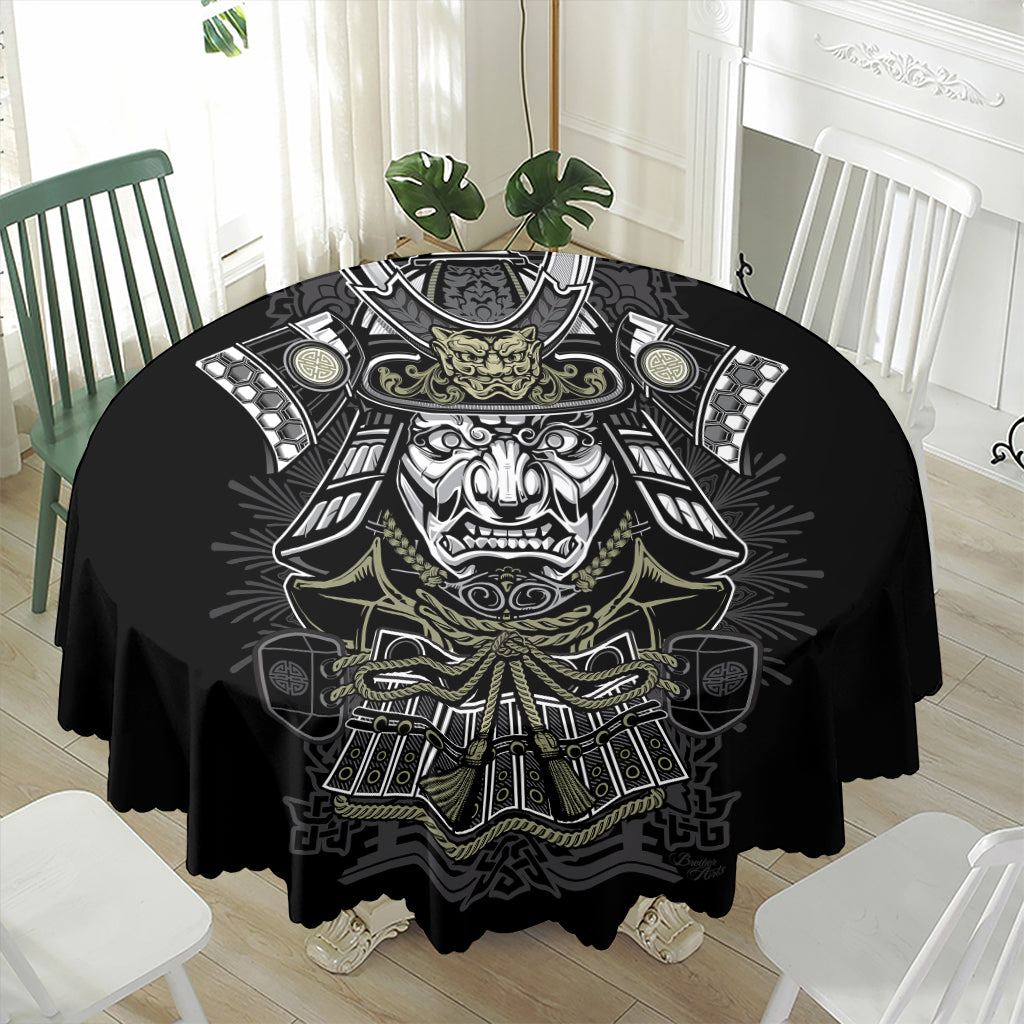 Japanese Samurai Warrior Print Waterproof Round Tablecloth – GearFrost