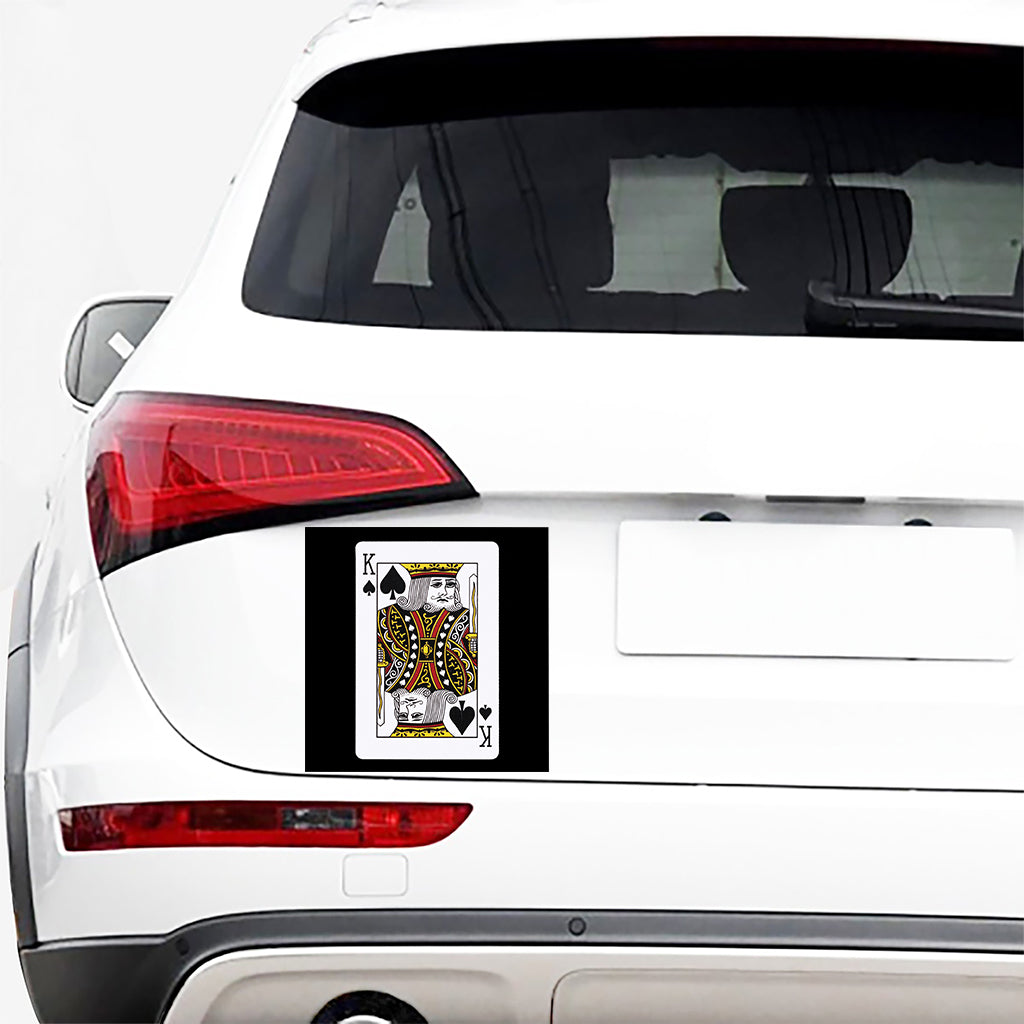 King Of Spades Playing Card Print Car Sticker – GearFrost