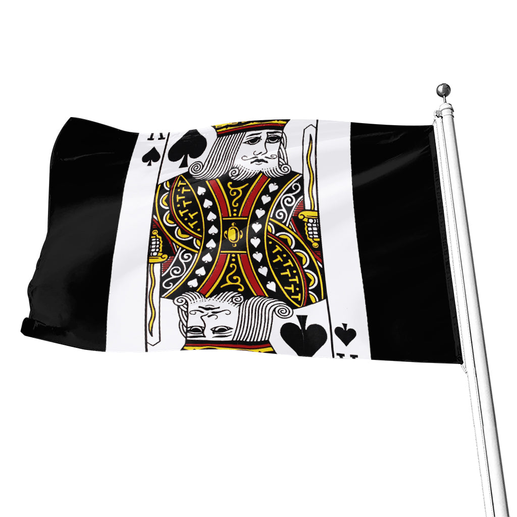 King Of Spades Playing Card Print Flag – GearFrost