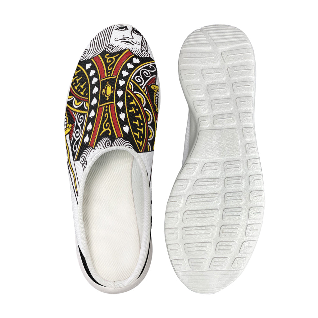 King Of Spades Playing Card Print Mesh Casual Shoes – GearFrost