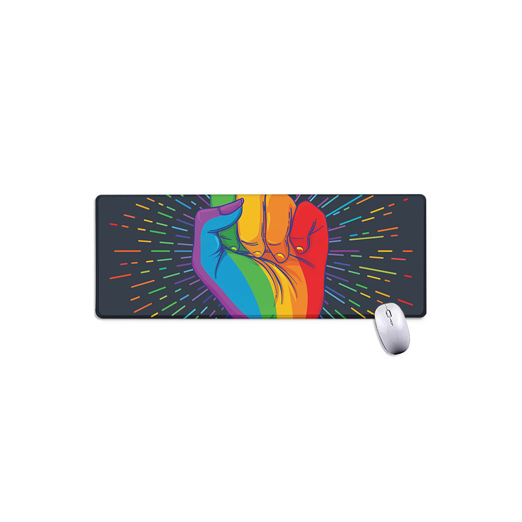 LGBT Pride Rainbow Hand Print Extended Mouse Pad – GearFrost
