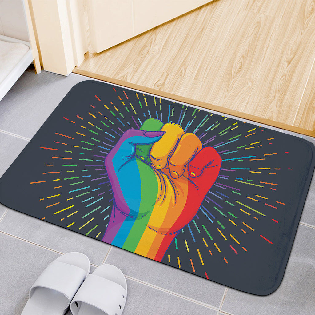LGBT Pride Rainbow Hand Print Indoor Door Mat – GearFrost