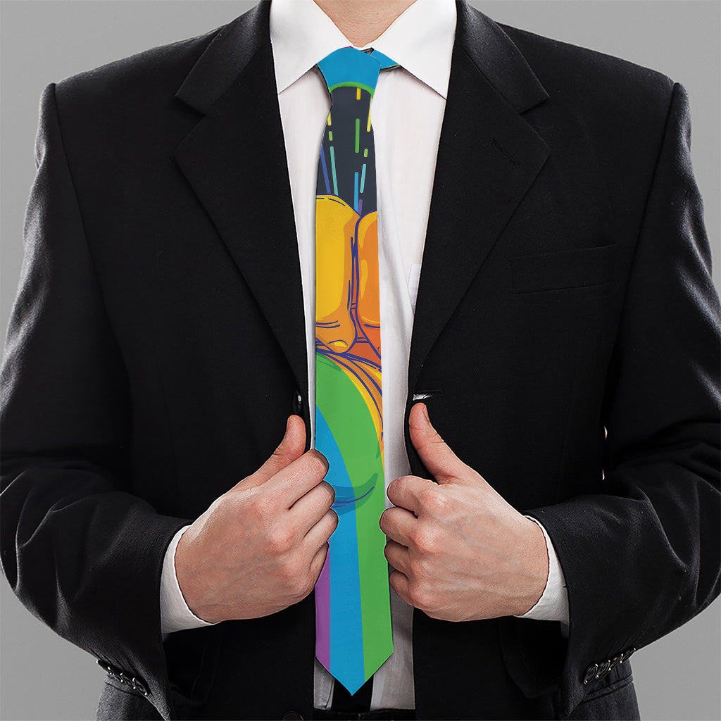 LGBT Pride Rainbow Hand Print Necktie – GearFrost