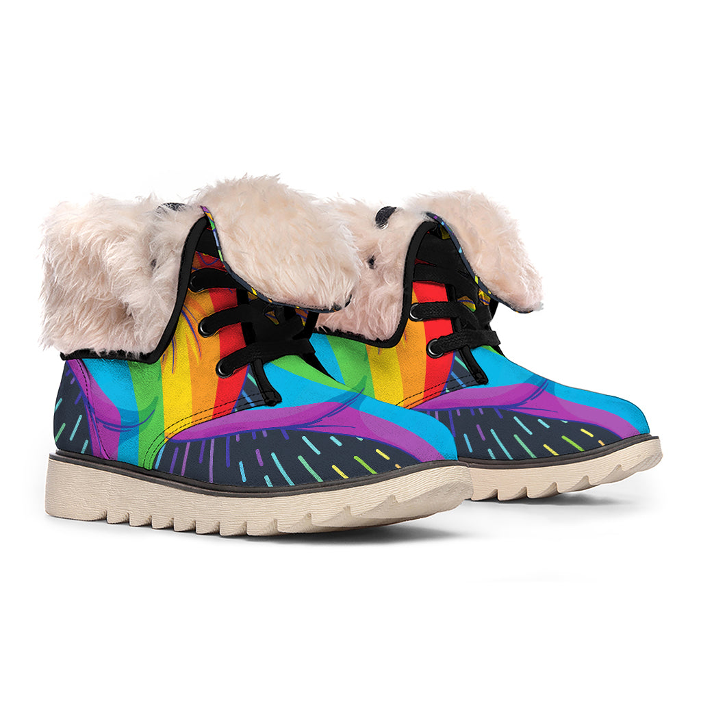 LGBT Pride Rainbow Hand Print Winter Boots – GearFrost