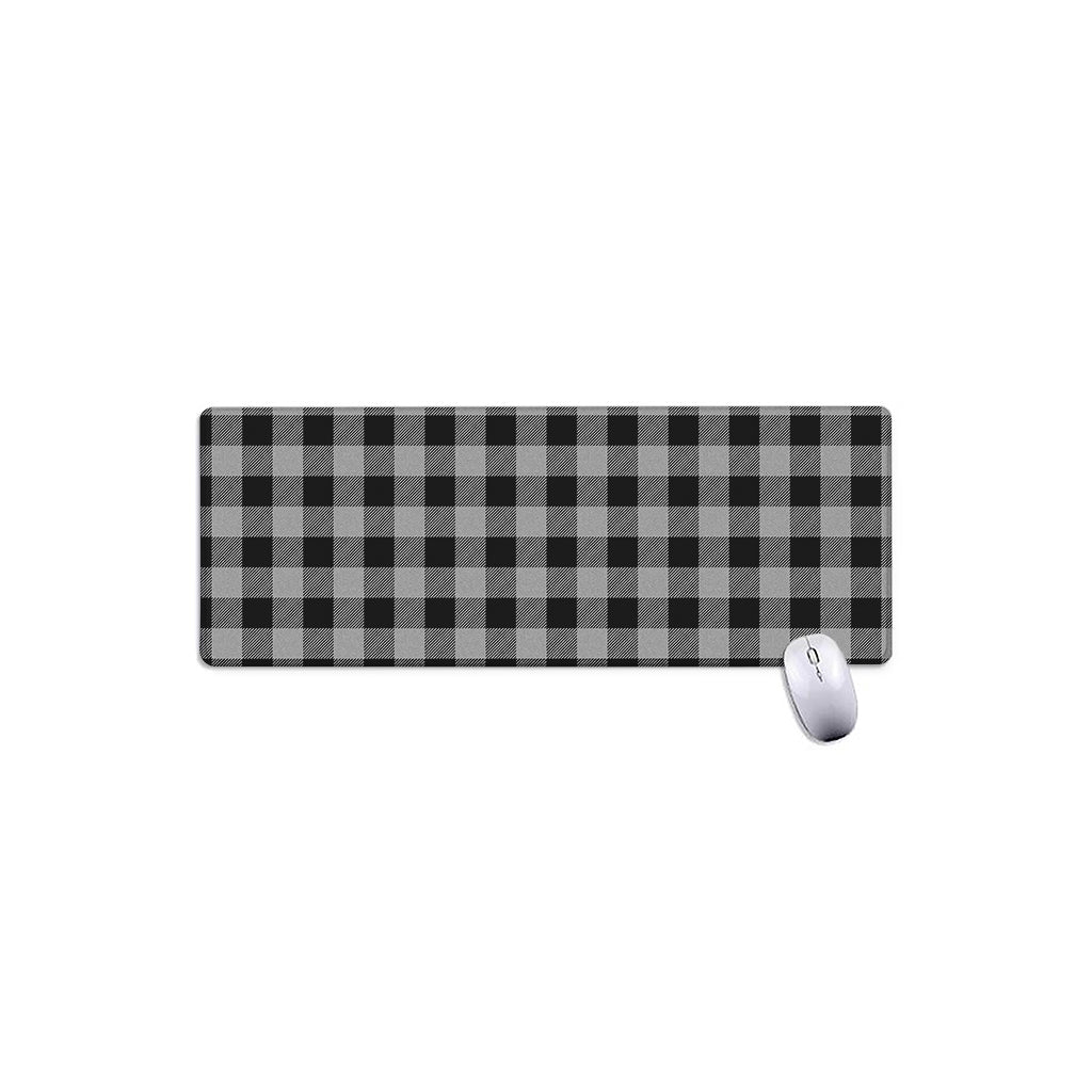 Light Grey And Black Buffalo Check Print Extended Mouse Pad – GearFrost
