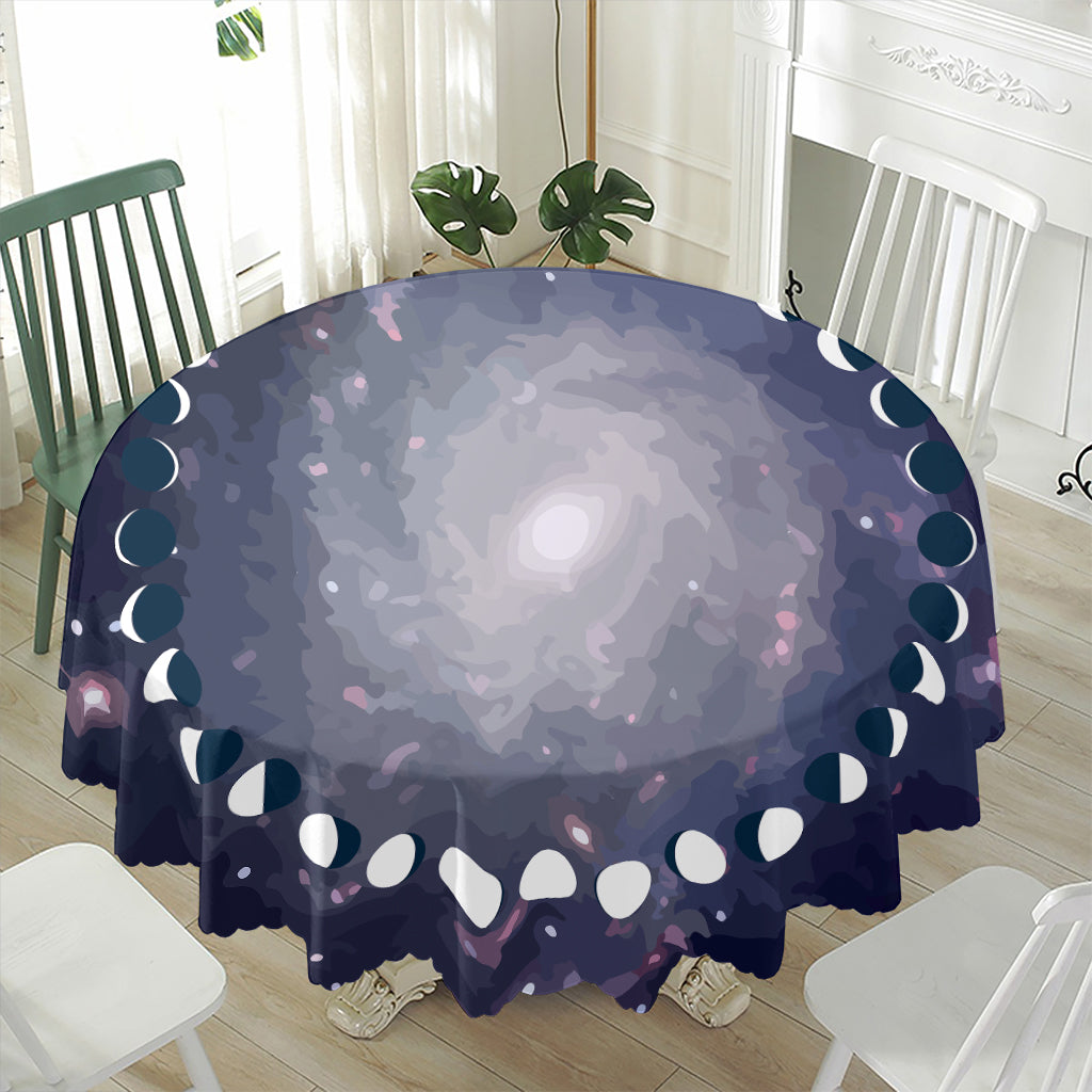 Lunar Phase Cycle Print Waterproof Round Tablecloth – GearFrost