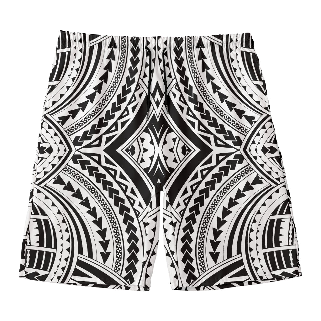 Maori Tribal Polynesian Tattoo Print Men's Swim Trunks – GearFrost