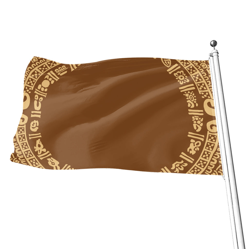 Mayan Circle Symbol Print Flag – GearFrost