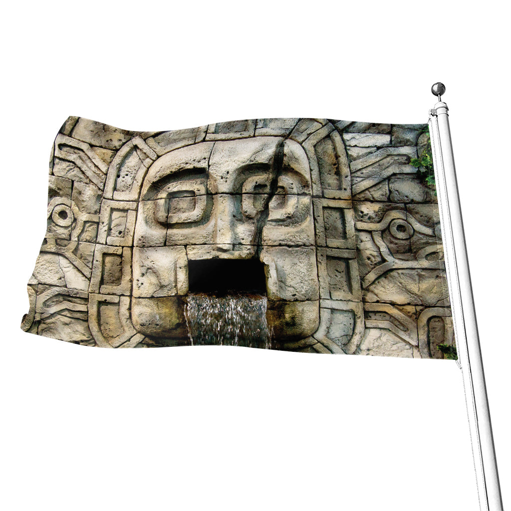Mayan Stone Print Flag – GearFrost